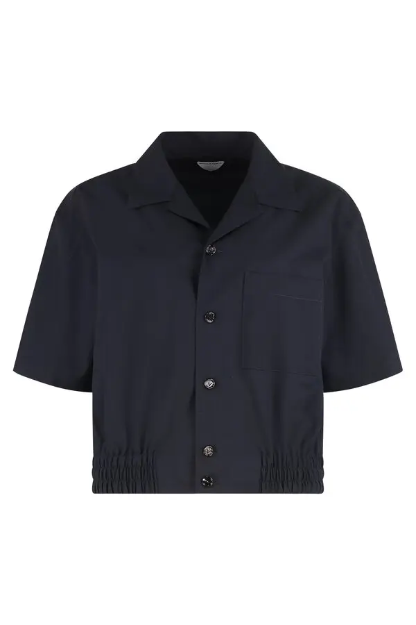 Bottega Veneta Elasticated Hem Wool Shirt For