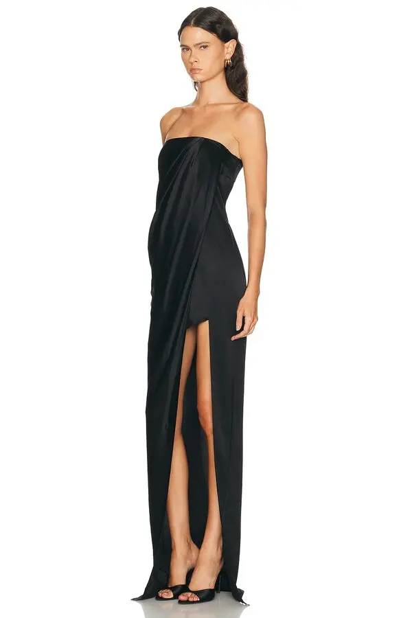 THE SEI Strapless Wrap Gown