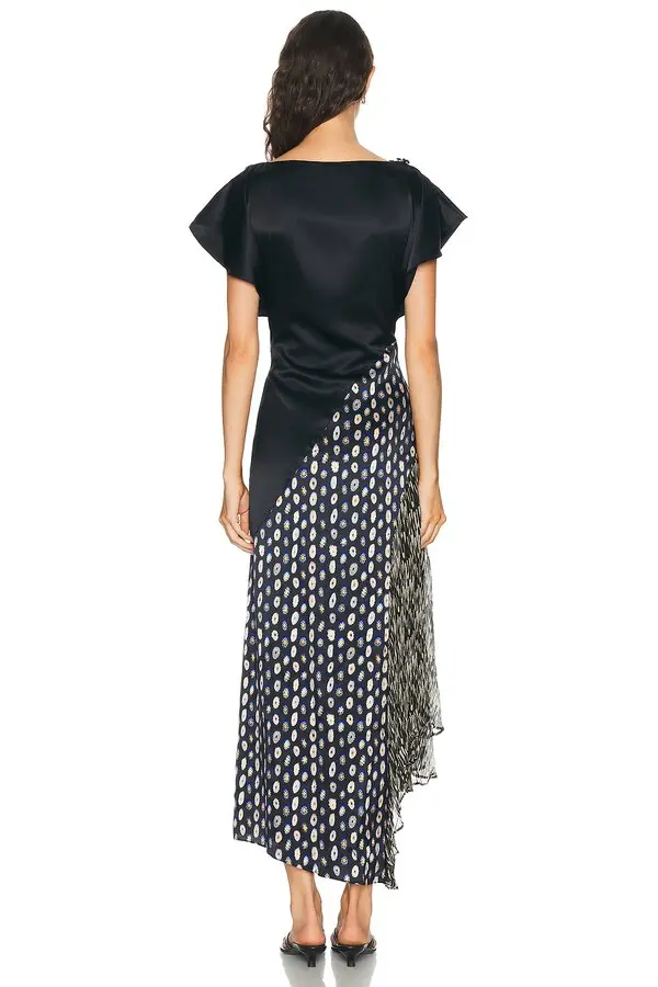 Staud Fawn Silk Dress Black