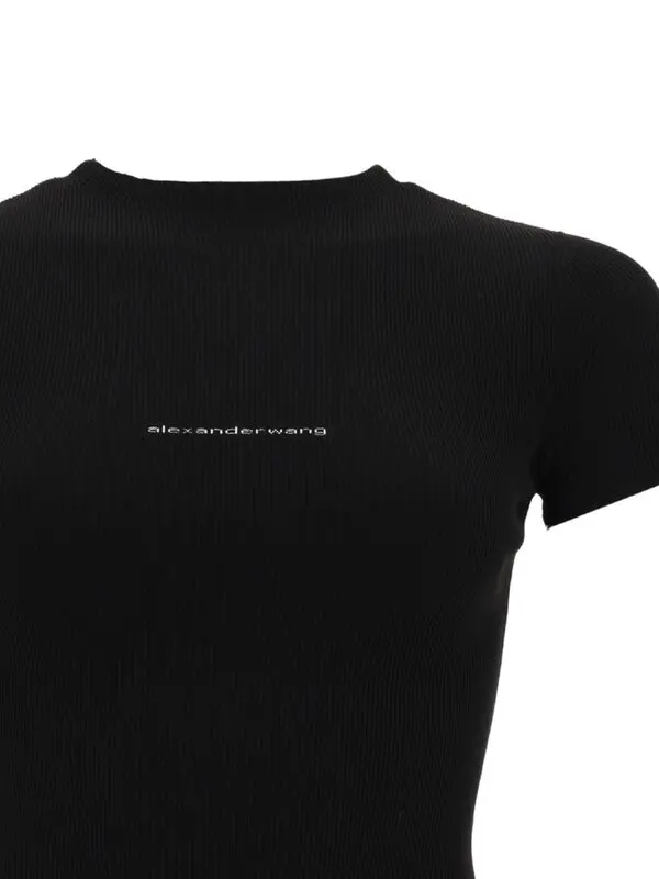 Alexander Wang Ribbed Logo Top