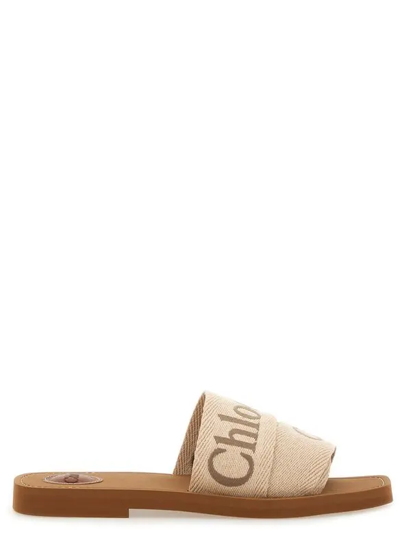 Chloé Woody Slides - Beige