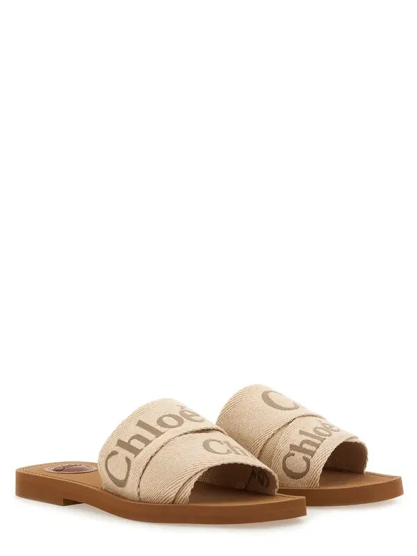 Chloé Woody Slides - Beige