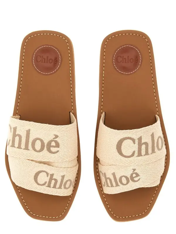 Chloé Woody Slides - Beige