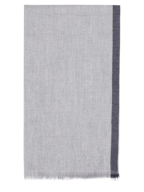 Brunello Cucinelli Sciarpa Di Lana E Cashmere - Grey