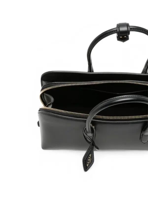 Alaïa Delta Small Leather Handbag - Black