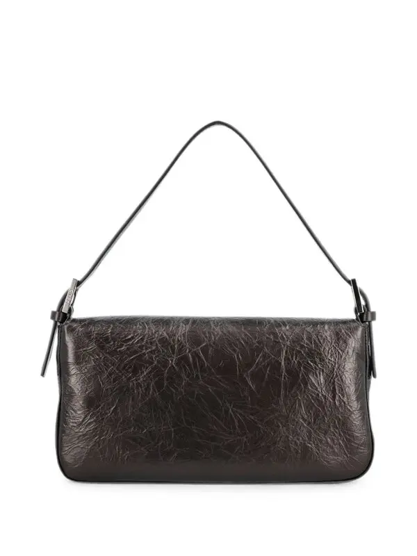 Fendi Baguette Leather Shoulder Bag - Black