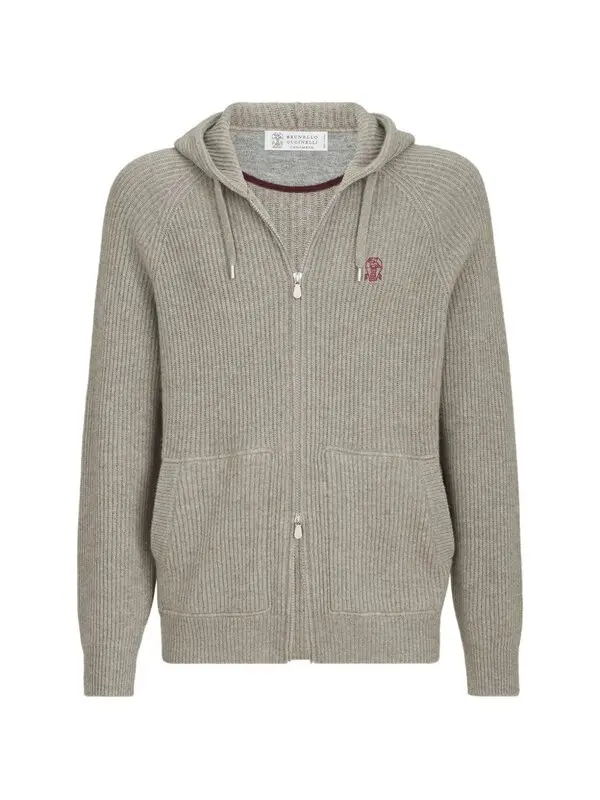Brunello Cucinelli Logo Cashmere Hoodie
