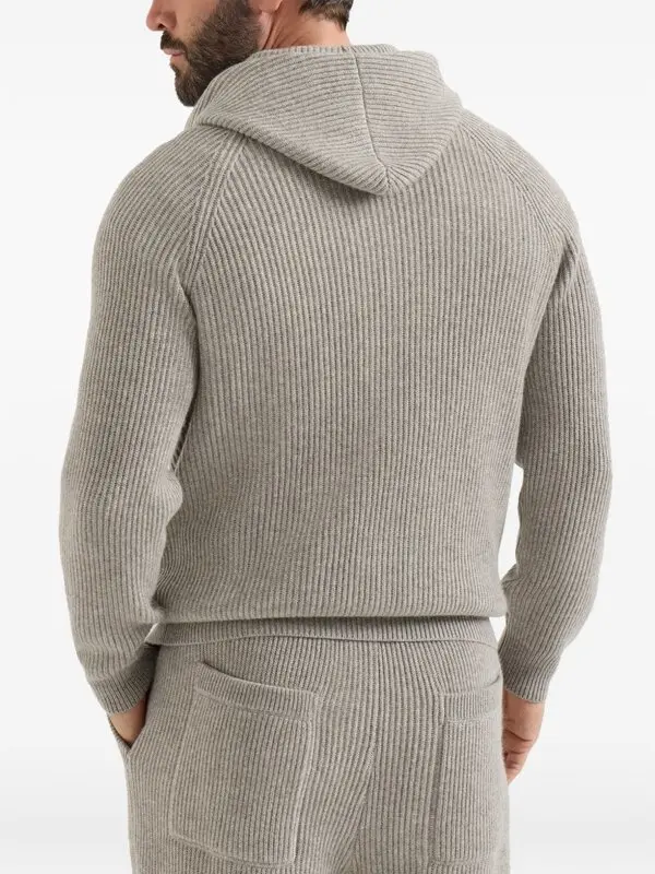 Brunello Cucinelli Logo Cashmere Hoodie