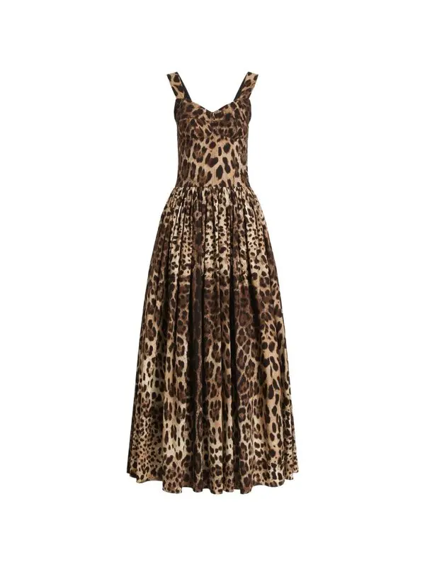 Dolce & Gabbana Leo Print Cotton Dress