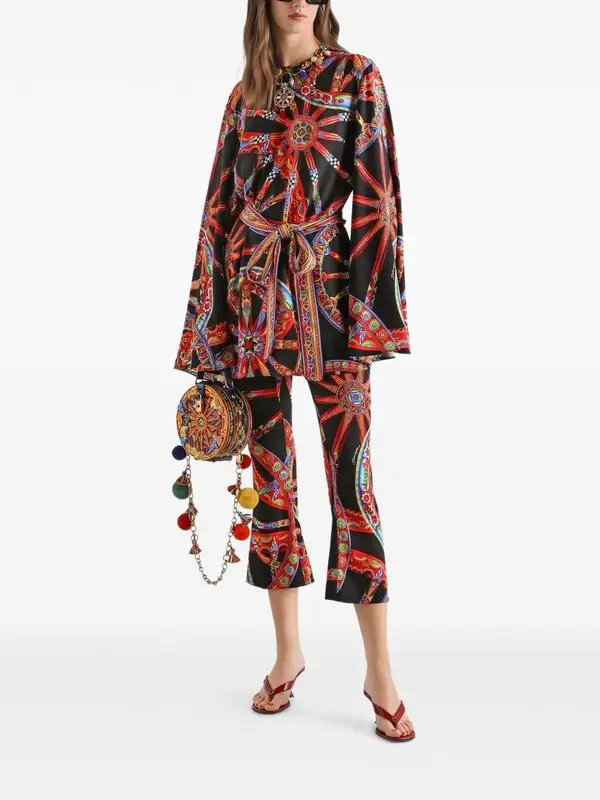 Dolce & Gabbana Carretti Silk Printed Mini Dress