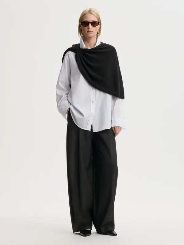 BY MALENE BIRGER Pinne Wool Cape - Black