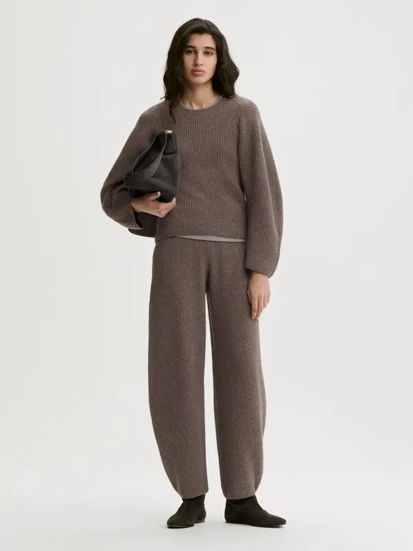 BY MALENE BIRGER Bianca Yak Wool Ribbed Cropped Sweater