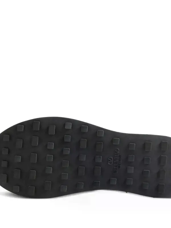 Valentino Garavani Studded Leather And Nylon Sneakers - White