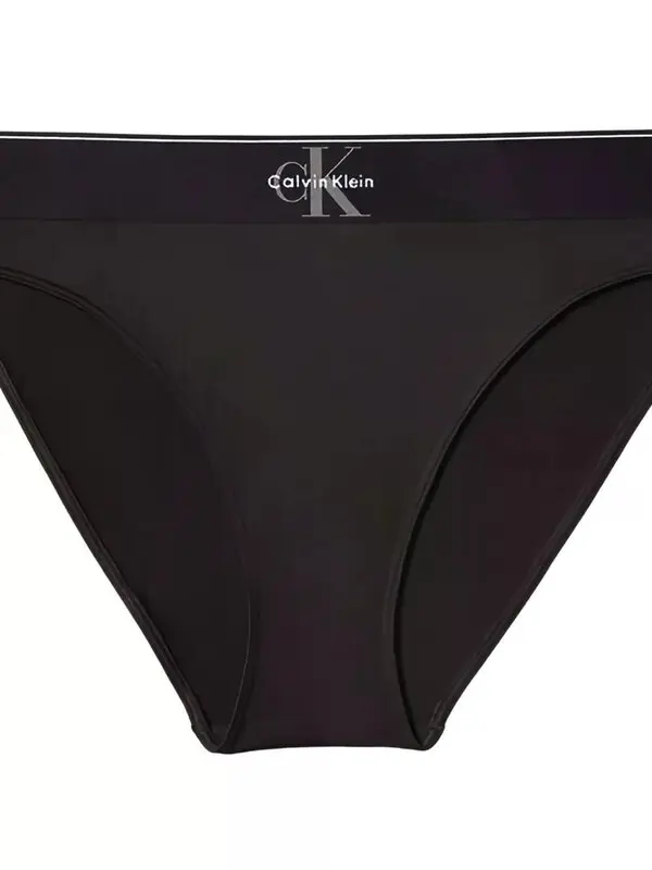 Calvin Klein Logo-waistband Briefs - Black