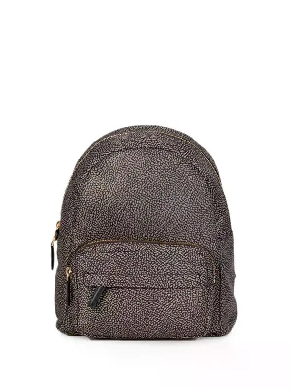 Borbonese B-club Op-print Front-zip Backpack