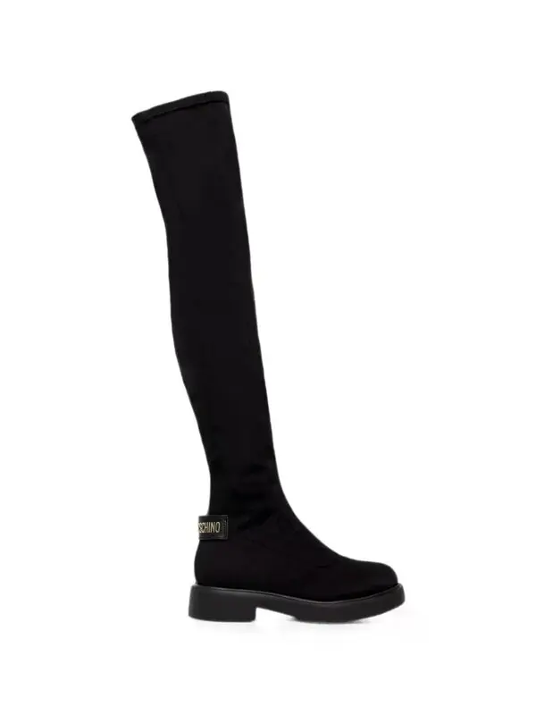 Moschino Logo-plaque Over-the-knee Boots