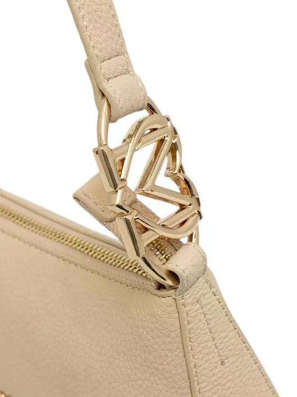 Moschino Logo-plaque Pebbled Shoulder Bag
