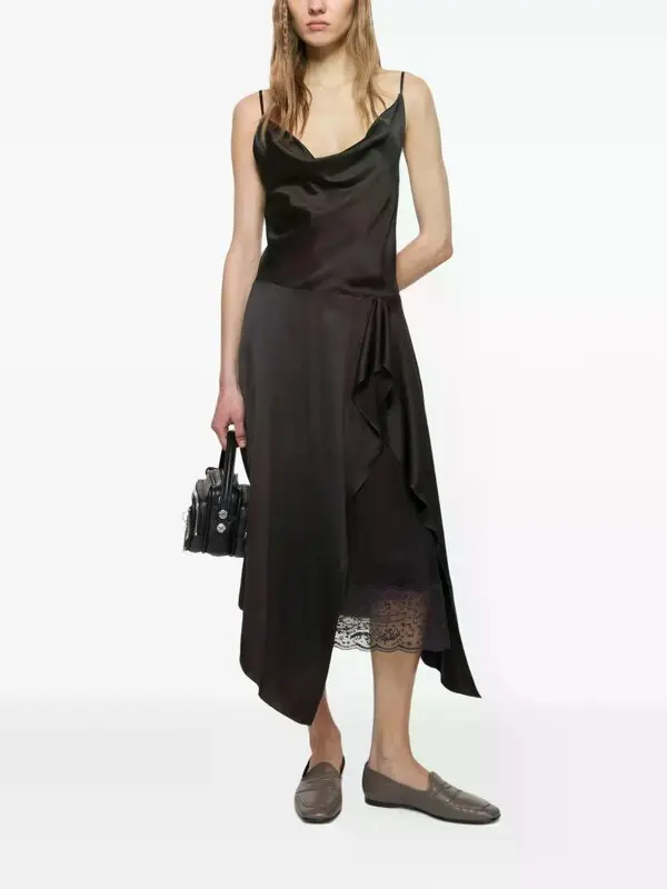Acne Studios Lace-trimmed Ruffled Midi Dress