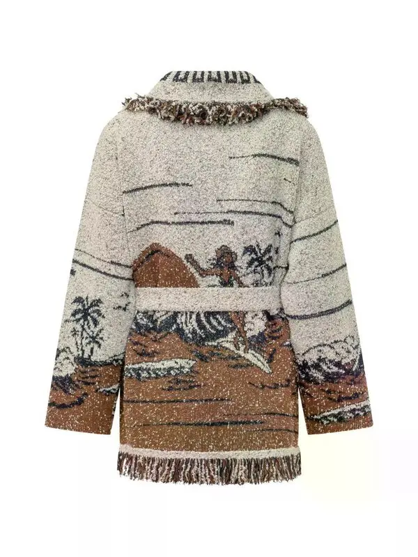 Alanui Fringe-trimmed Belted Cardigan