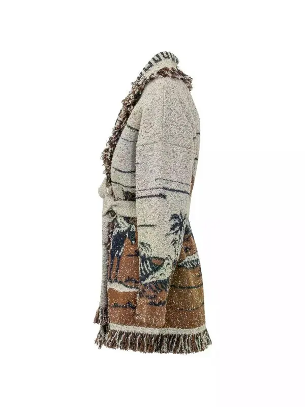 Alanui Fringe-trimmed Belted Cardigan
