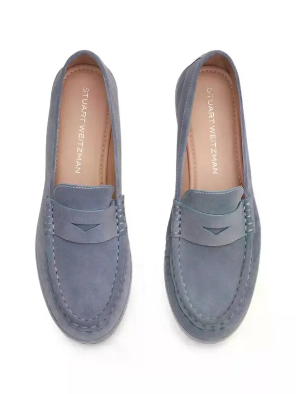 STUART WEITZMAN Spencer Suede Loafers - Blue