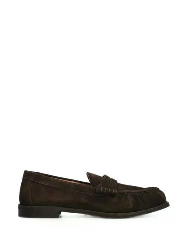 JULIE DEE Suede Slip-on Loafers