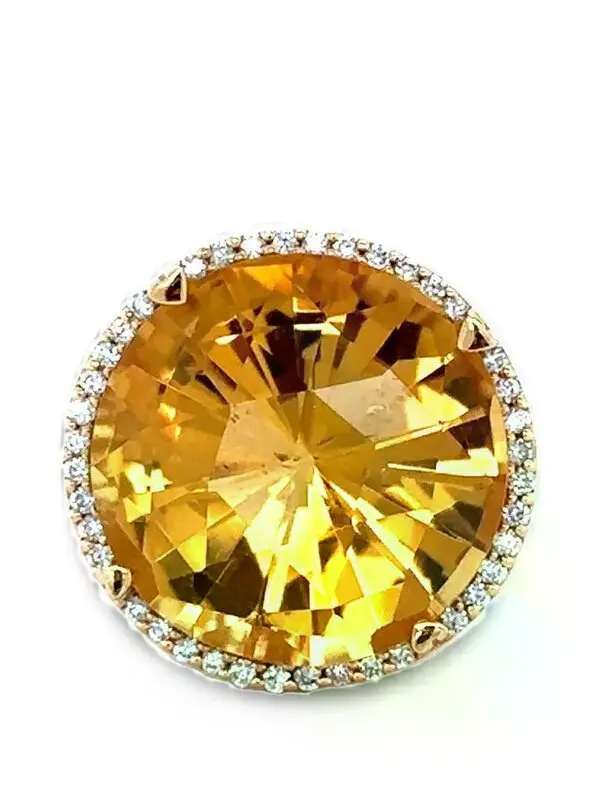 LISA NIK Citrine And Diamond Ring