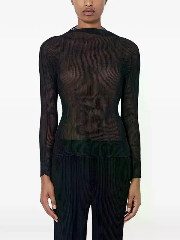 Issey Miyake Sheer Pleated Blouse