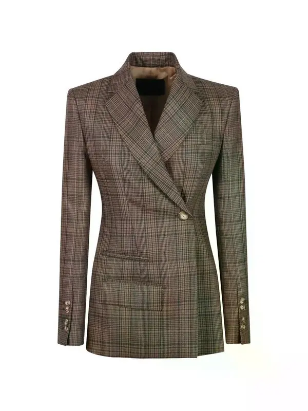 DONDUP Check-pattern Double-breasted Jacket