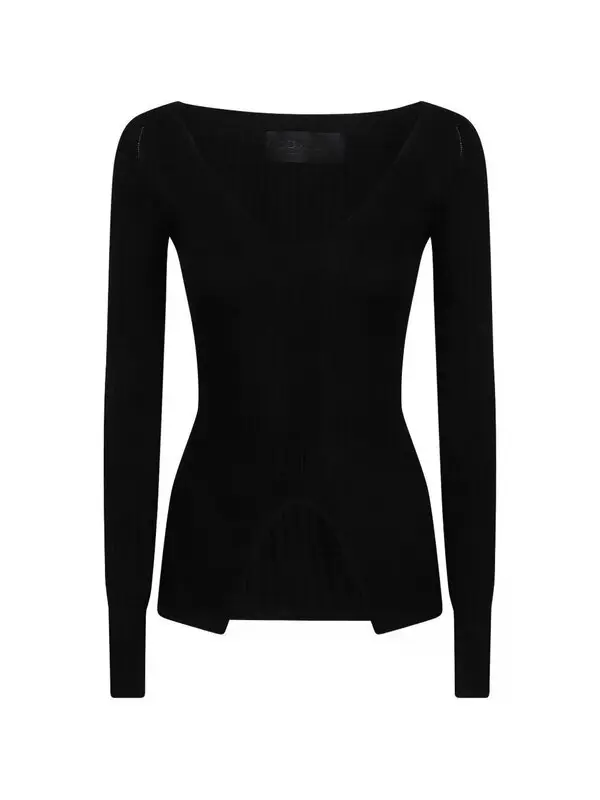 DONDUP Ribbed-knit Cut-out Sweater