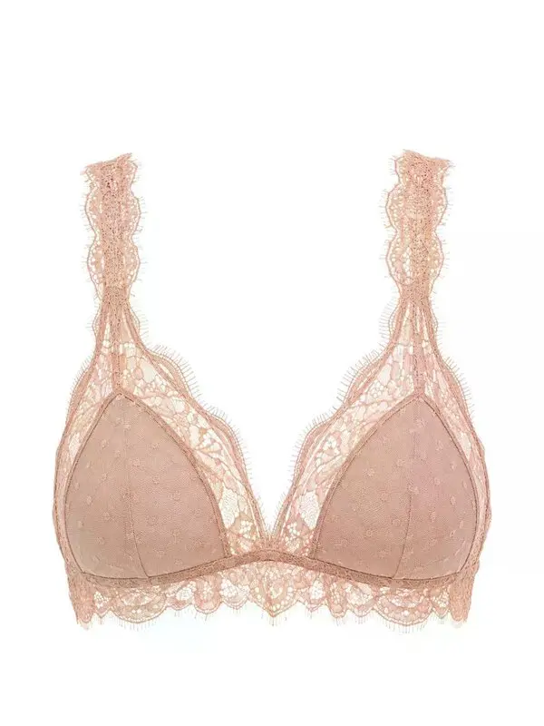 Love Stories Lace-trimmed Point D'esprit Bra - Neutrals