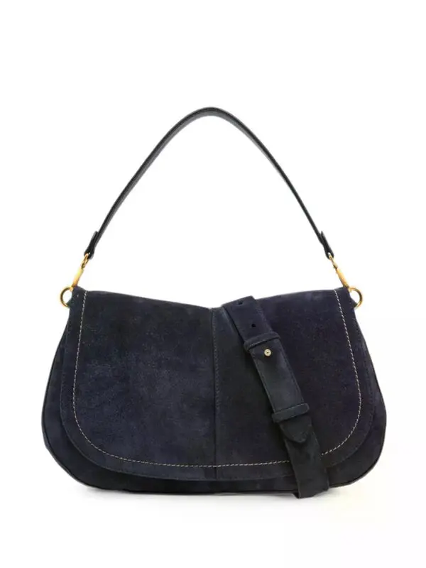 GIANNI CHIARINI Large Helena Suede Shoulder Bag