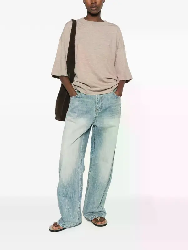 Fear Of God Logo Patch Drop Shoulder T-shirt