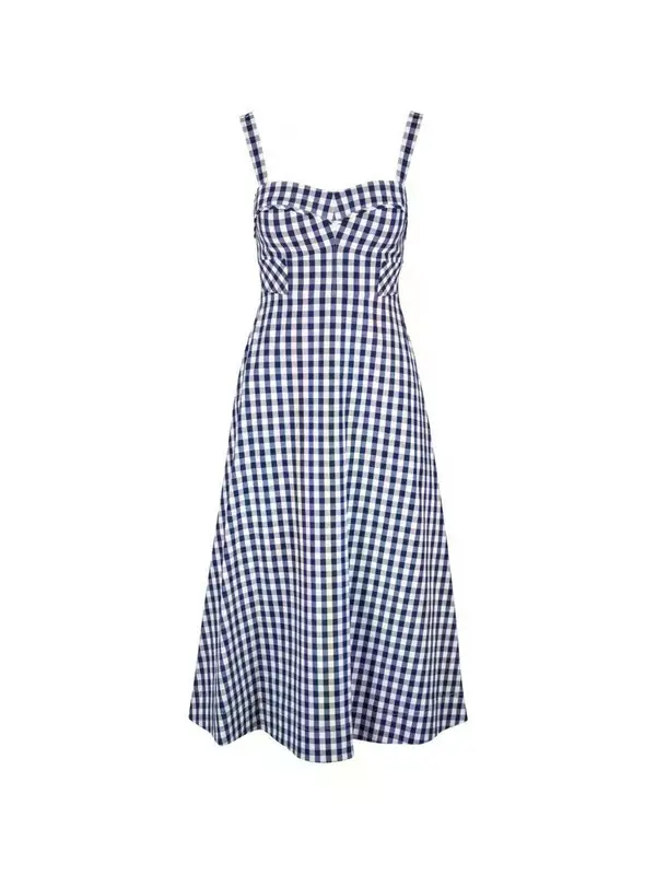 Veronica Beard Aila Gingham-print Midi Dress