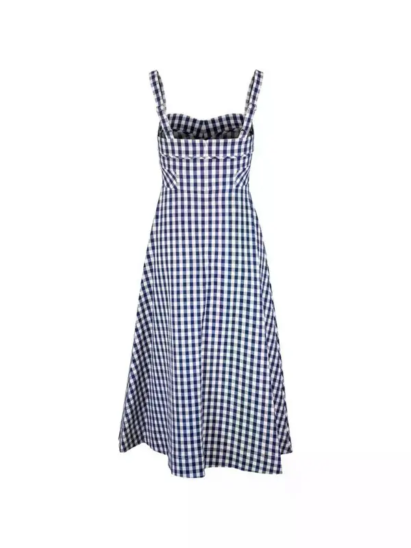 Veronica Beard Aila Gingham-print Midi Dress