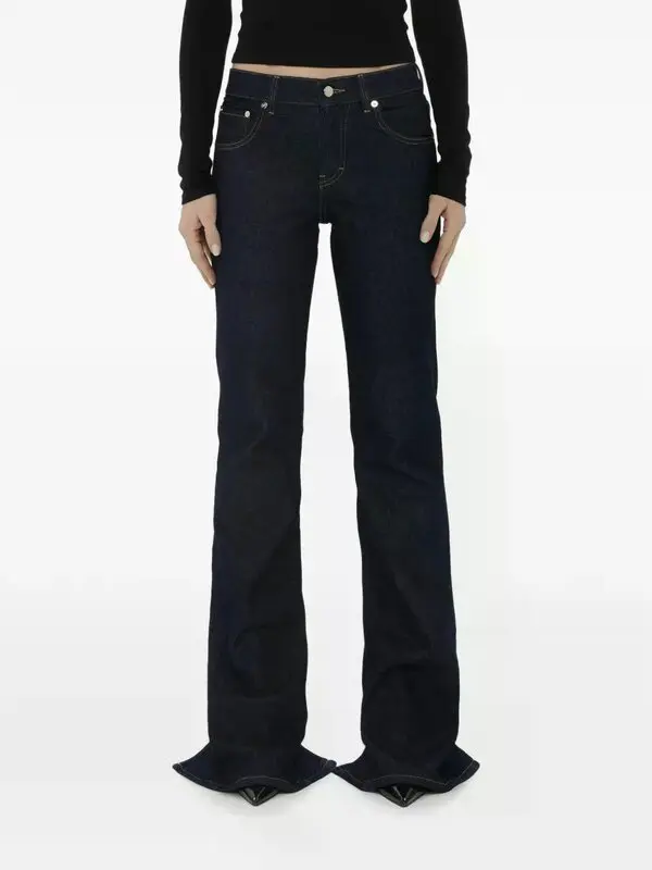 HAIKURE Chewy Back-slit Five-pocket Jeans