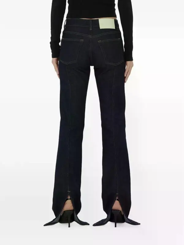 HAIKURE Chewy Back-slit Five-pocket Jeans