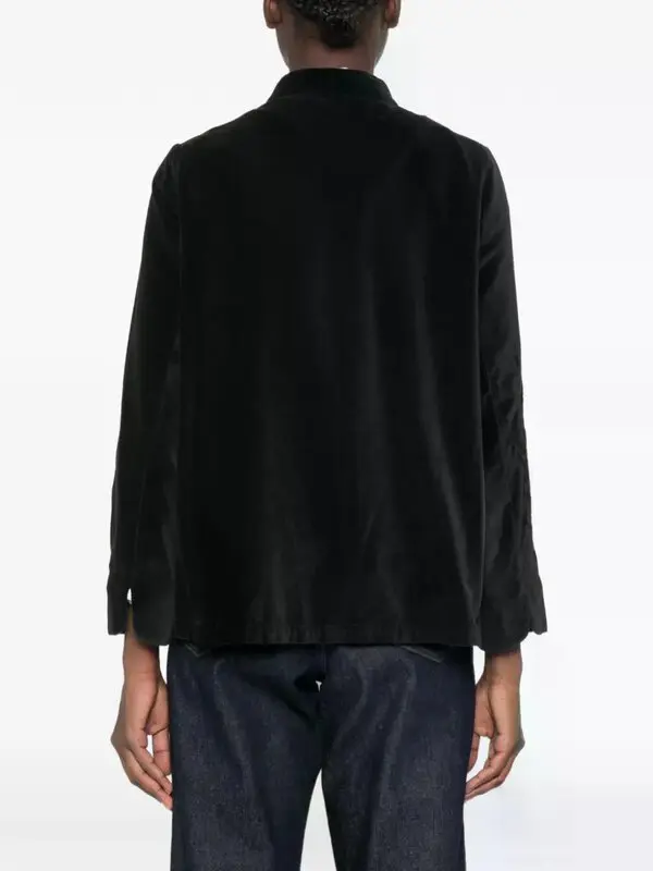 ROSSO 35 Embroidered Velvet Band Collar Jacket