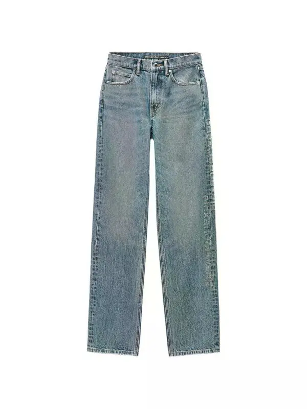 Alexander Wang Crystal Mirror Logo Ez Jeans