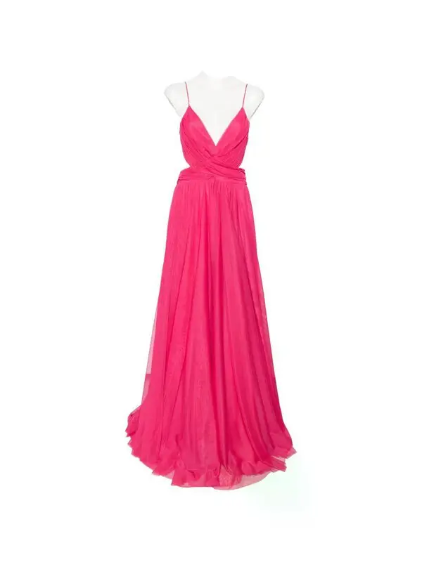 ALESSANDRO LEGORA Cut-out Ruched Maxi Dress