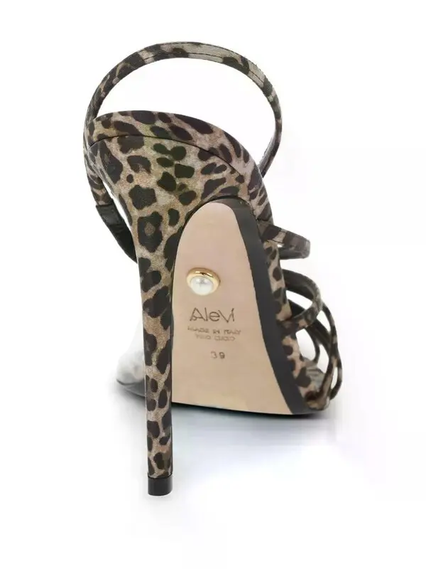 ALEVI MILANO Animal-print Transparent-panel Sandals