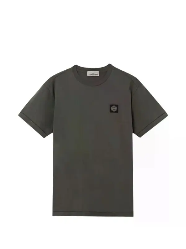 Stone Island Compass-patch Jersey T-shirt - Grey