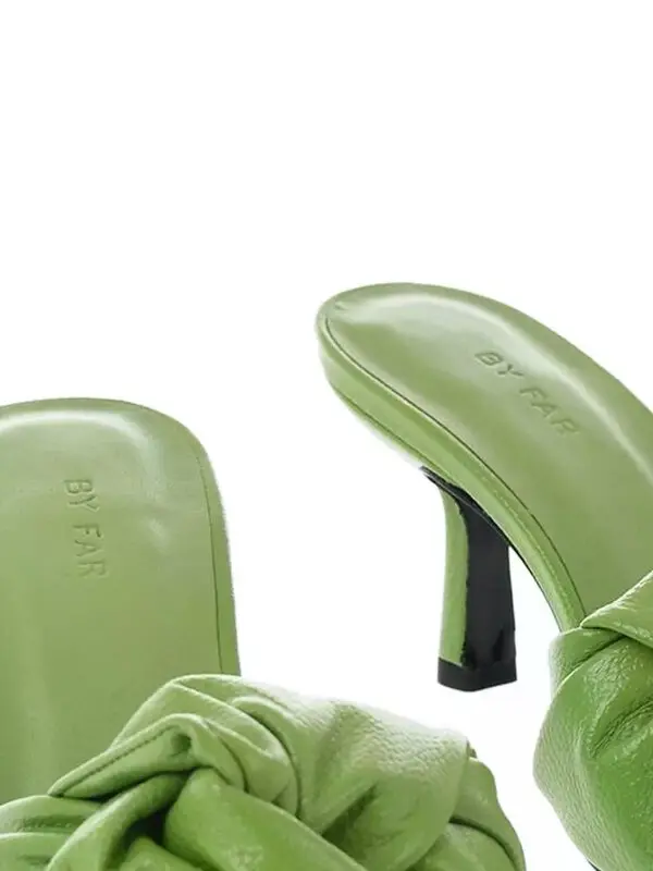 By Far Lana Knotted Leather Mules