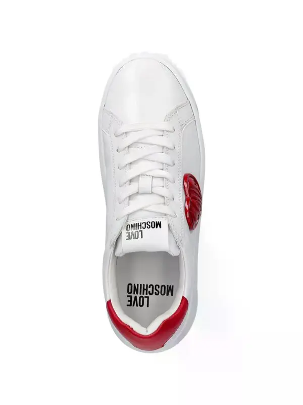 Moschino Heart-patch Lace-up Sneakers