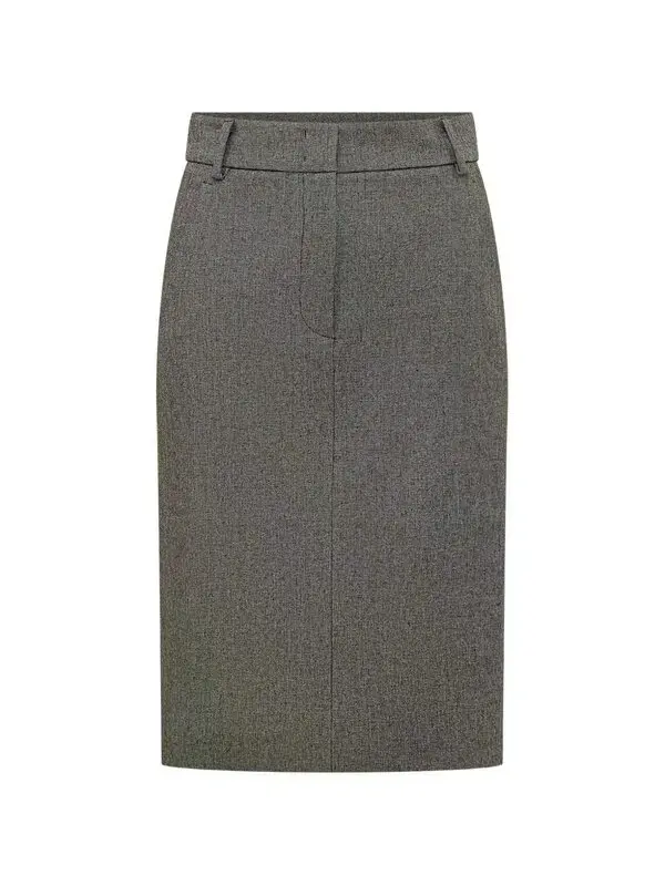 Andamane Xania Belt-loops Midi Skirt - Grey