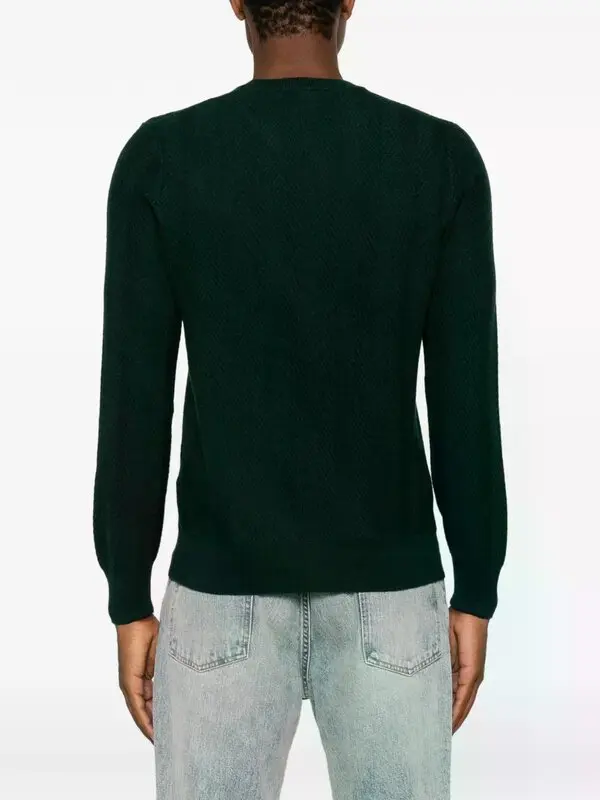 VENGERA Chevron-knit Long-sleeve Sweater