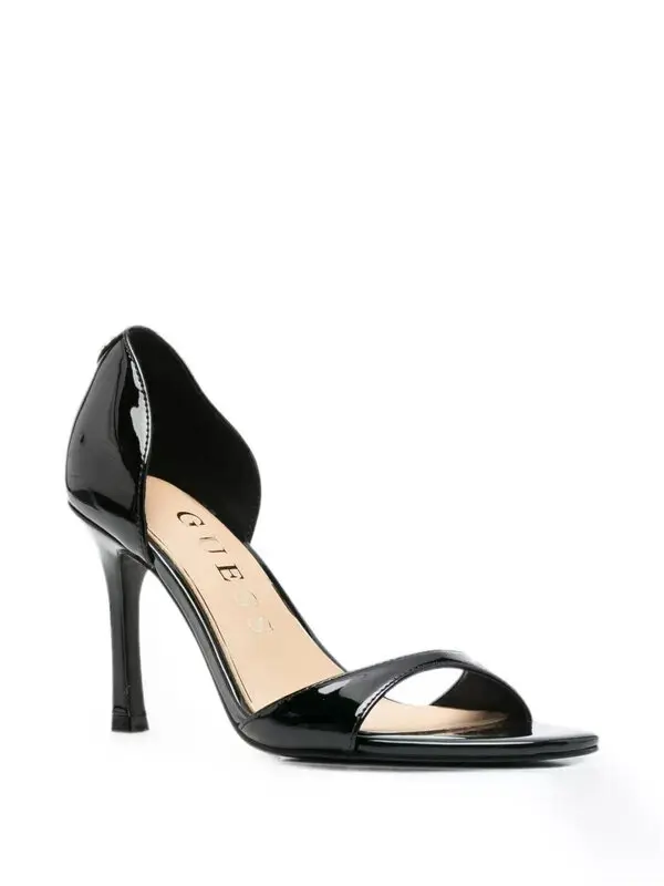 Guess Open Toe Heeled Sandals - Black