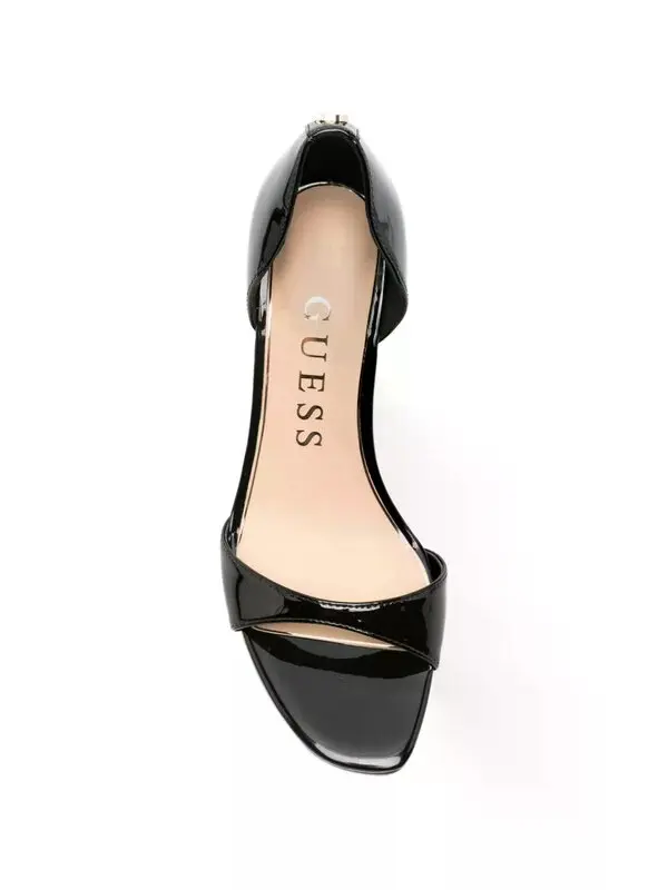 Guess Open Toe Heeled Sandals - Black