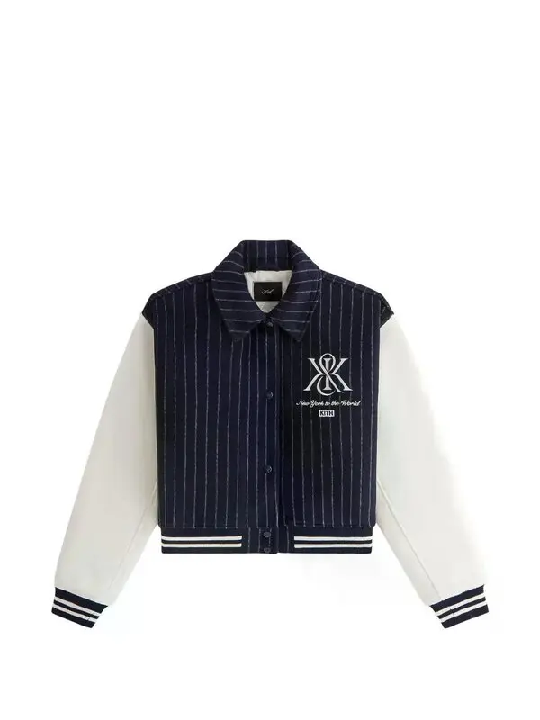 Kith Campbell Pinstripe-print Cropped Bomber Jacket