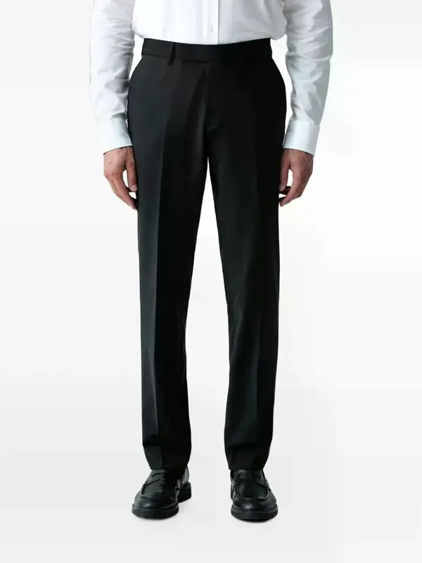 Karl Lagerfeld Pressed-crease Belt-loop Trousers